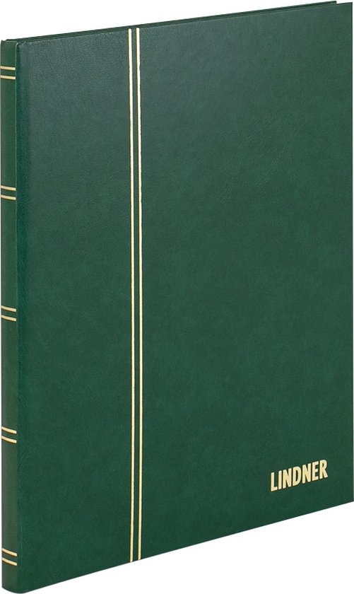 Lindner 1160 Postzegelalbum - GROEN - groot formaat 16 blz. witte ...