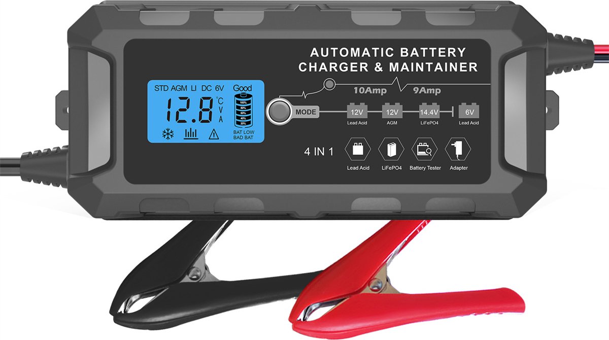 Andeman 10-Amp Acculaders - 12V-10A/14V-9A - Automotive Smart Battery Charger -... | bol.com
