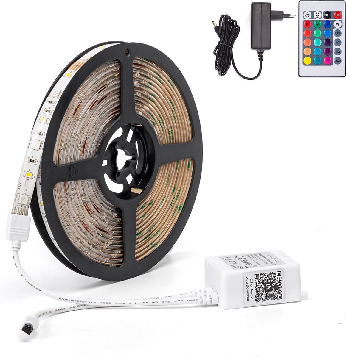 LED Strip Smart - Aigi - Smart Slimme WiFi LED Strip - 5 Meter - RGB ...