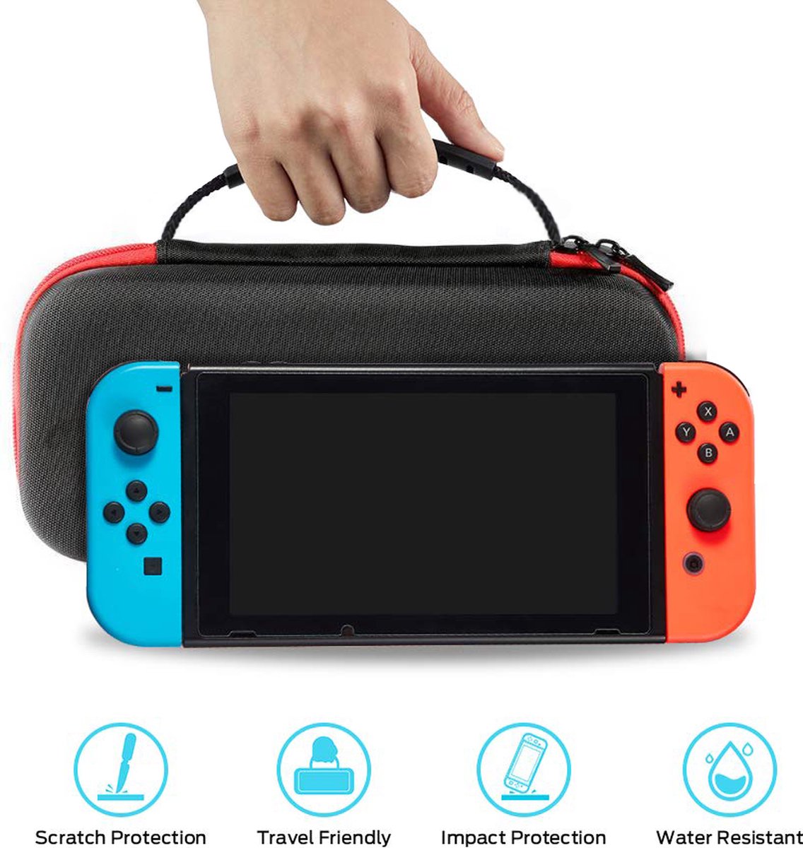 Nintendo Switch Case - Hoes - Beschermhoes - Hard Cover - Rood | bol.com