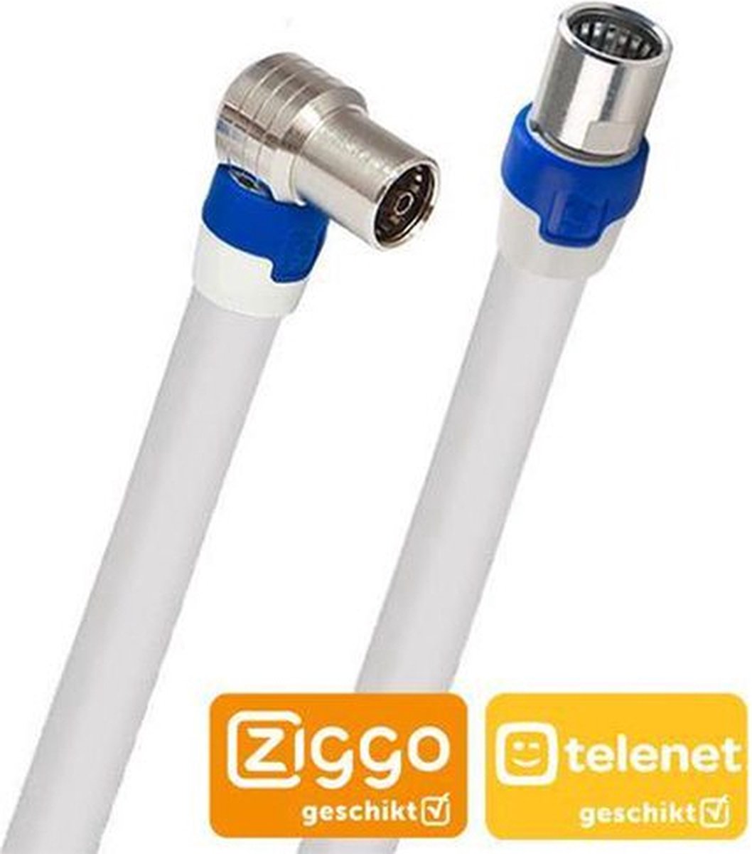 Hirschmann - Câble coaxial modem Ziggo - 3m - (KOKWI 5 – QFC 5) - Wit ...