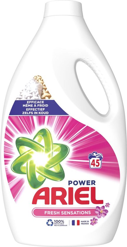 Ariel Power Vloeibaar Wasmiddel Fresh Sensation 2475 ml | bol.com