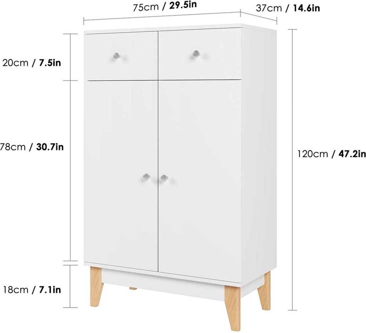 Kast-Dressoir, Side Kast, Badkamermeubel, Hal Kast, Commode ...