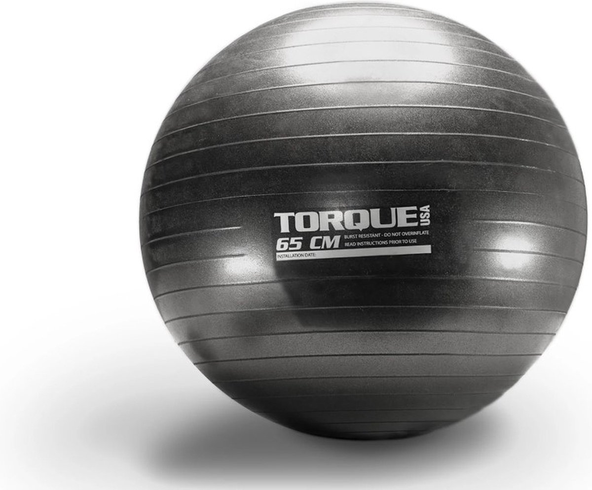 Zitbal - Fitnessbal 65 cm - Torque USA - met pomp - fitnessbal anti ...