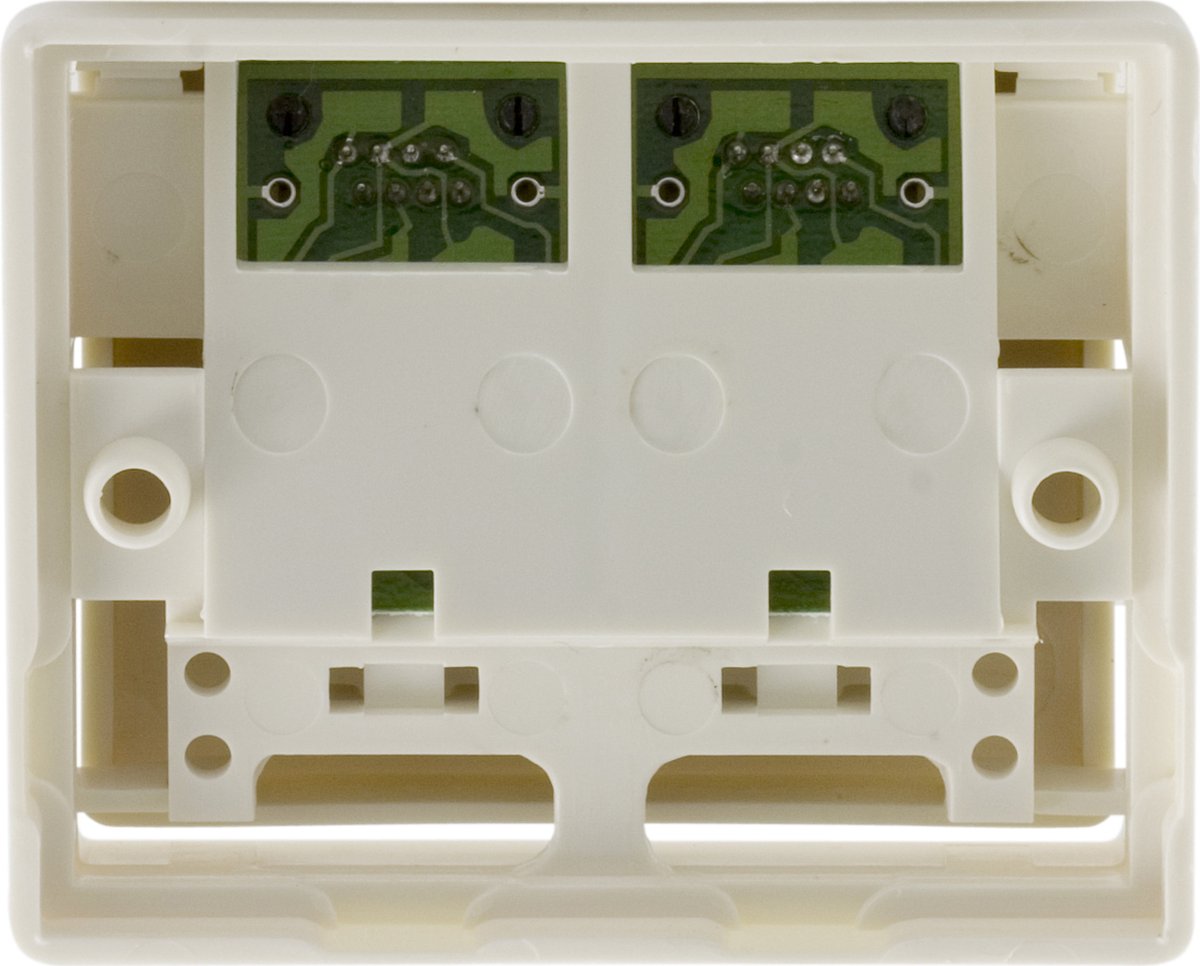 Deltaco VR-4, opbouw wandcontactdoos - Cat5e - UTP - 2x RJ45 - 45 ...