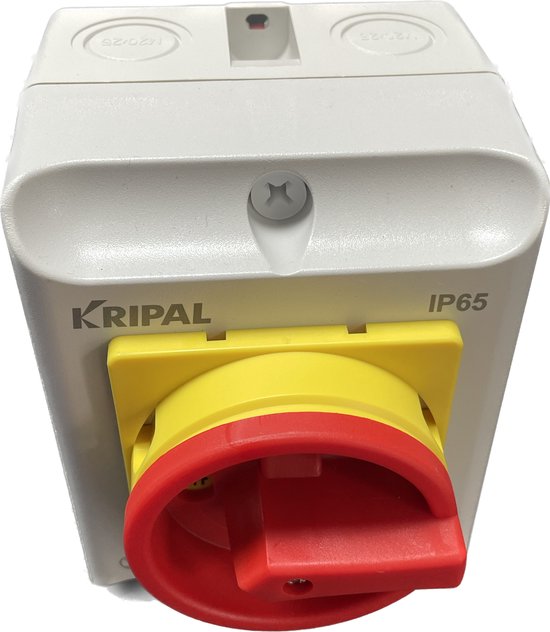 Kripal Werkschakelaar Airco UKPN0 20A - 4 polig - 230-440V - Met 2 x ...