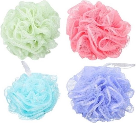 Borvat® | 4X Douchespons - Badspons - Puff Sponzen - Netspons - Spons ...