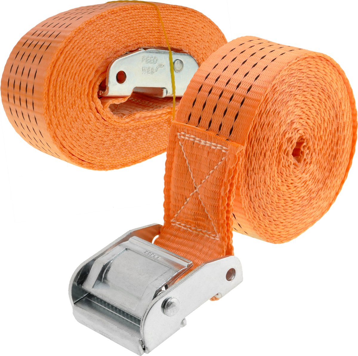 PrimeMatik - Set de 2 sangles d'arrimage à boucle 5m x 50mm 1200Kg ...