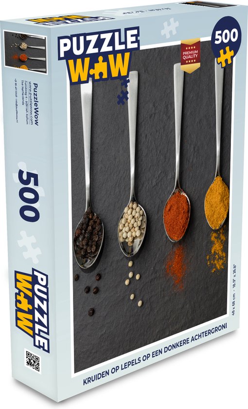 Puzzel Specerijen - Lepels - Tafel - Rustiek - Kruiden - Legpuzzel ...
