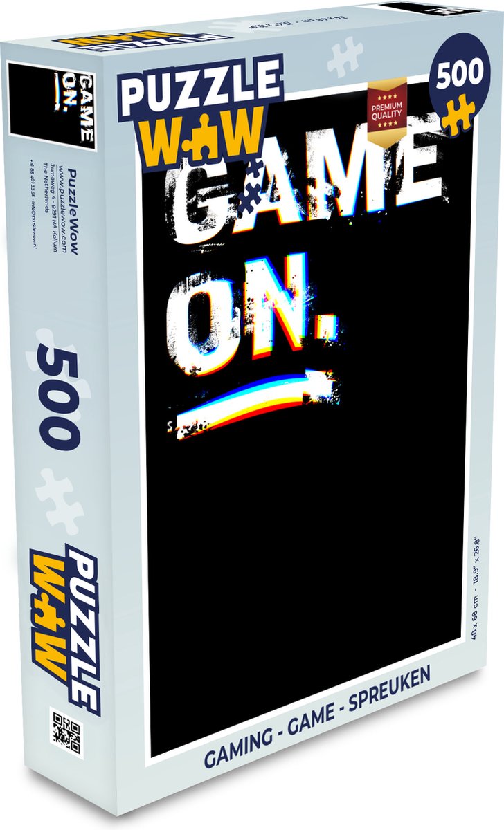 Puzzel Gaming - Game - Spreuken - Quotes - Game on - Legpuzzel - Puzzel ...