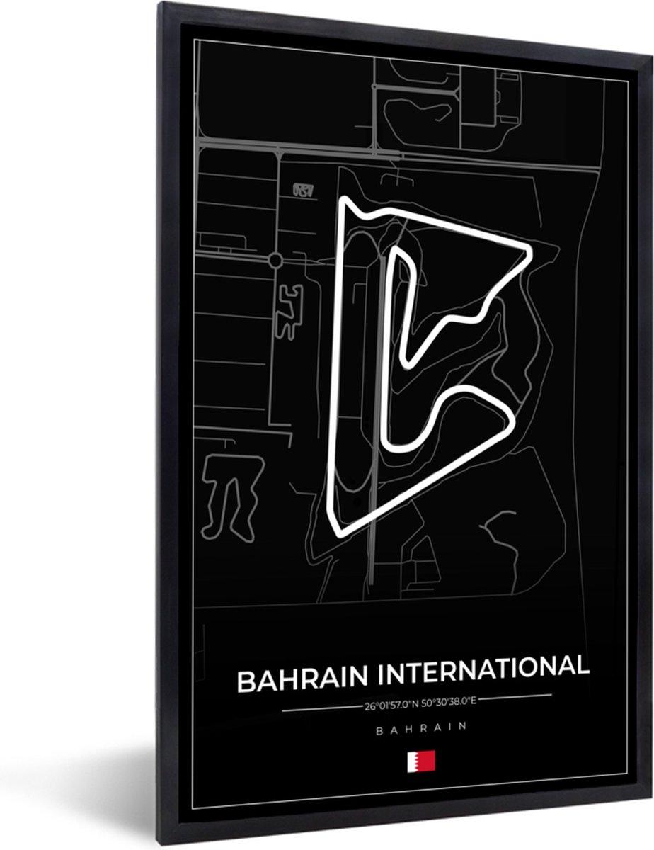 Fotolijst incl. Poster - Formule 1 - Racebaan - Bahrain International ...