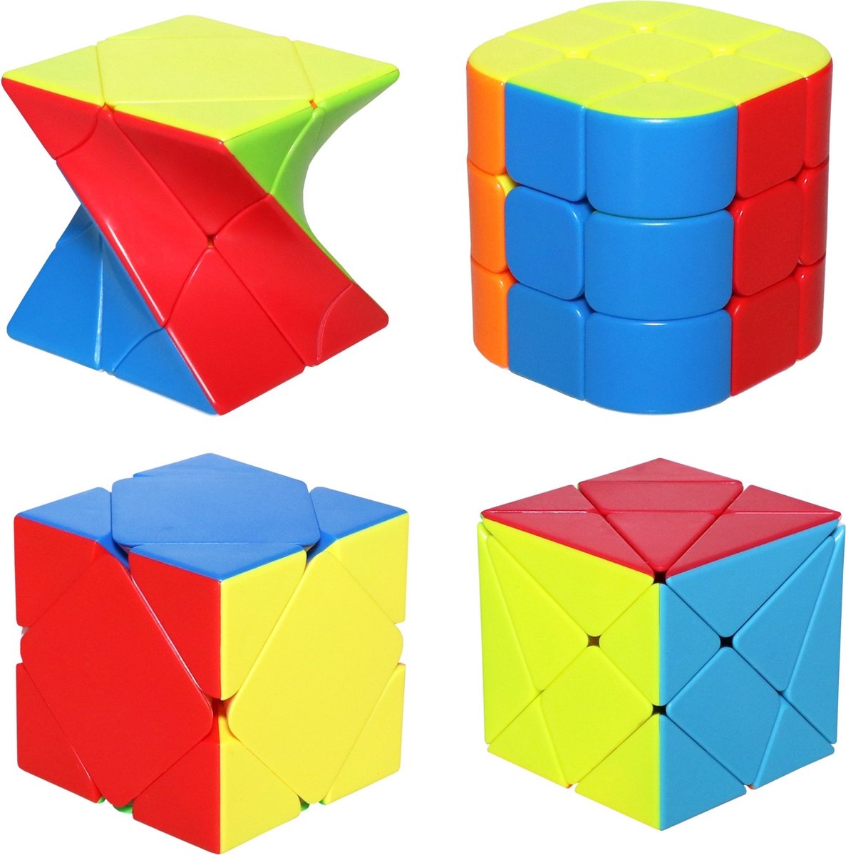 Kubus 4-Delig set - Twisty cube & Cylinder Cube & Skewb Cube & Fisher ...