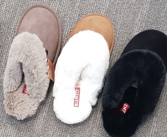 Blenzo - 1785 Damespantoffel gevoerd zwart | bol.com