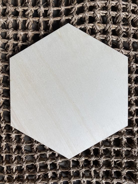 Hexagon onbewerkt - zeshoek - set van 6 - afmetingen 20x23 cm | bol
