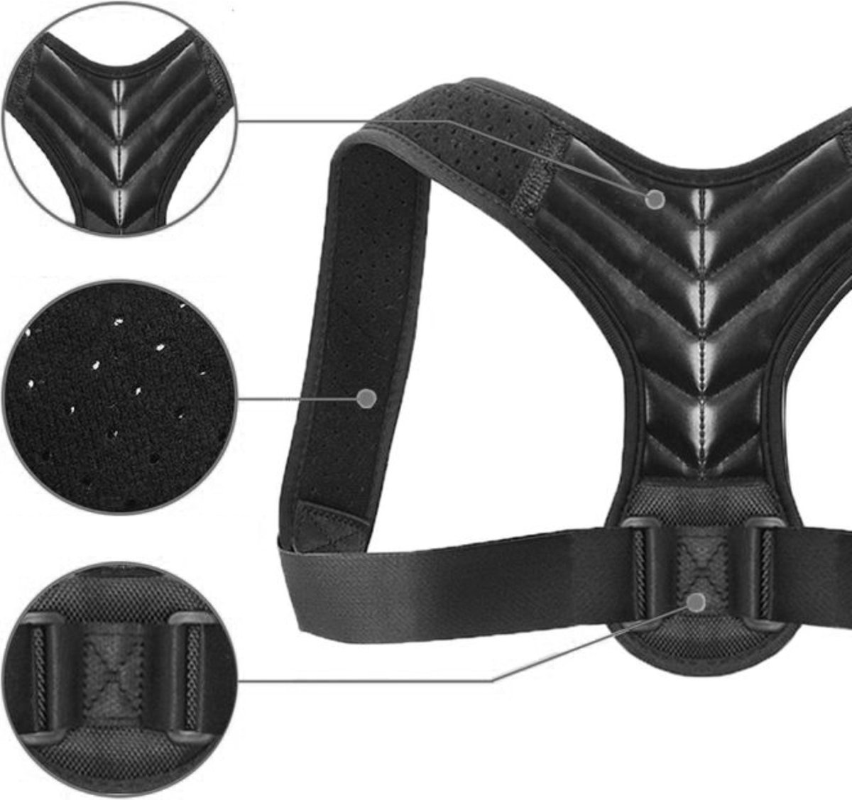 Fitness Postuur Corrector - Houdingscorrector - Figuur 8 Rug Brace ...