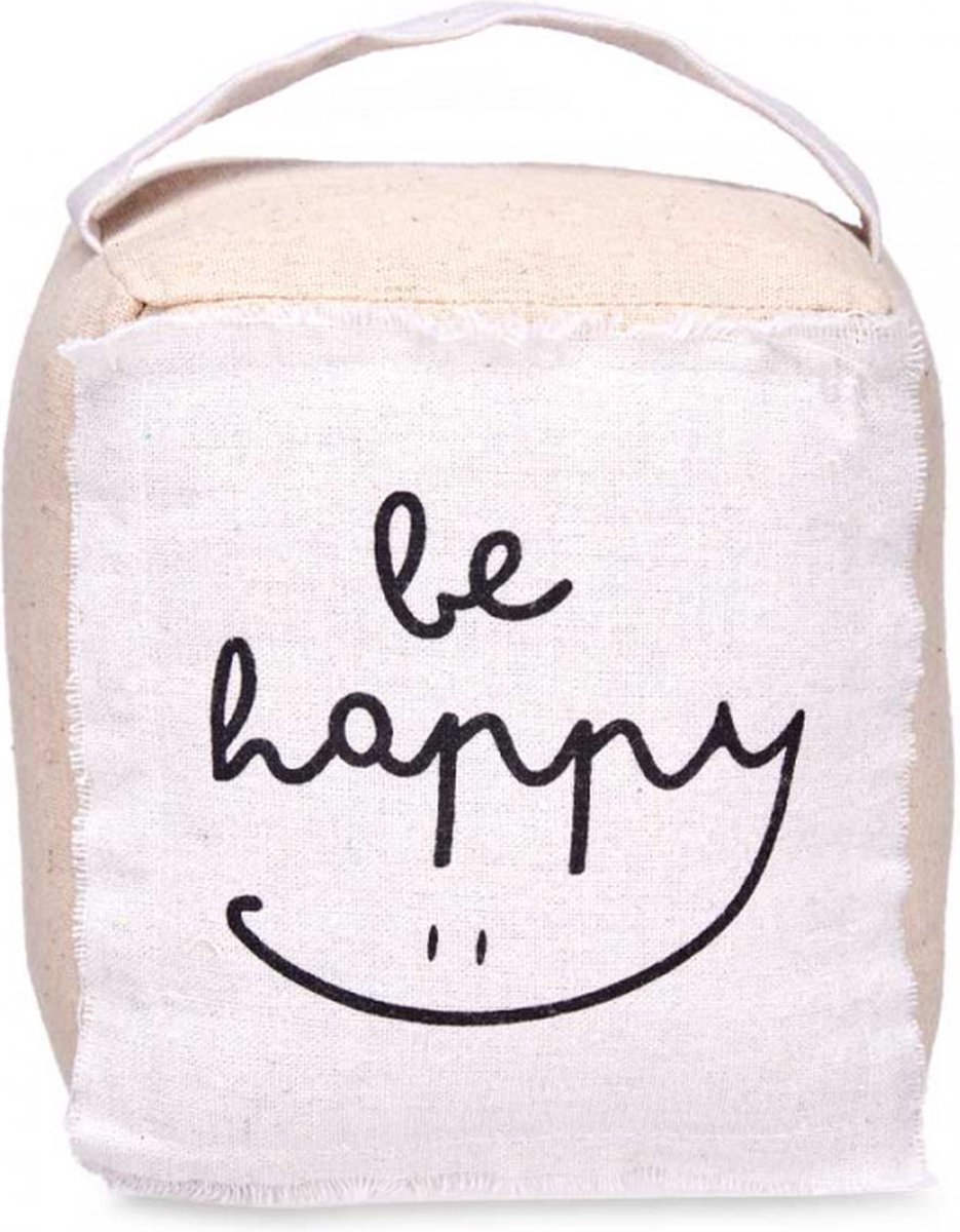 Deurstopper - Be happy cube deurstopper - Binnen deurstopper - Buiten ...
