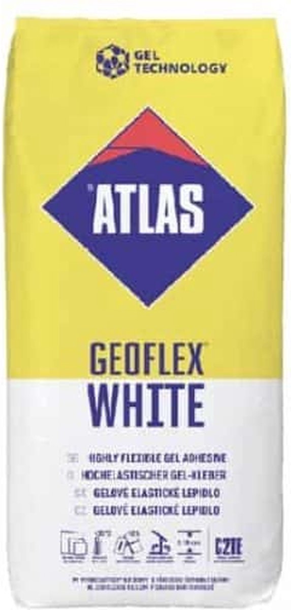 Atlas Geoflex Wit flexibele tegellijm Vloerverwarming geschikt 25 KG | bol