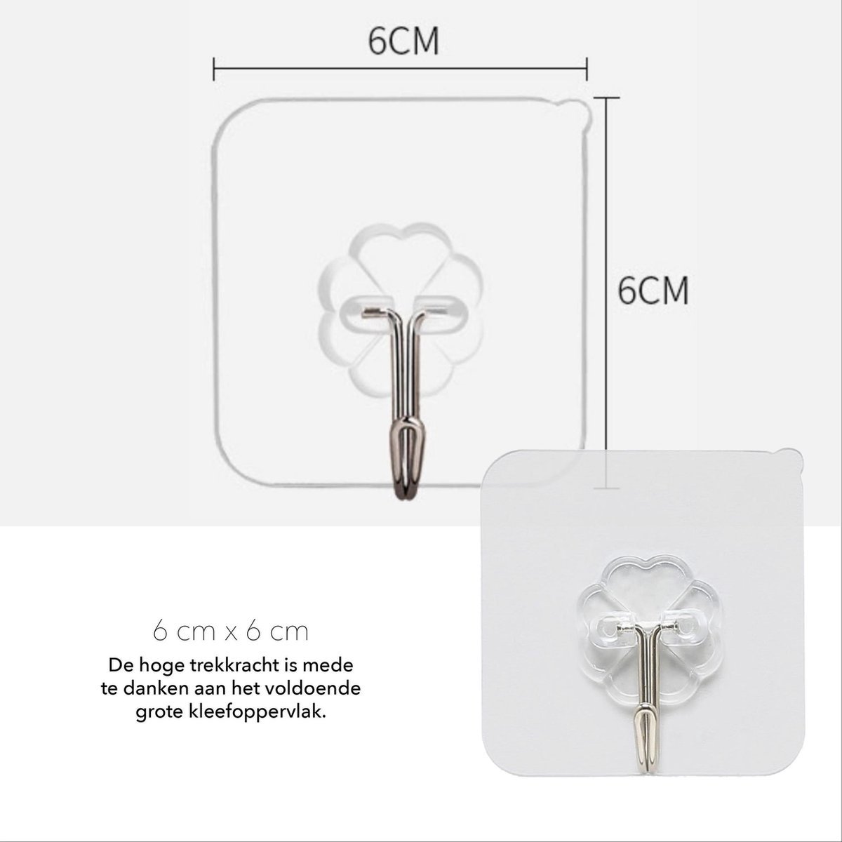 MEWAll® Zelfklevende Ophanghaken | 10 stuks Zelfklevende Transparant ...