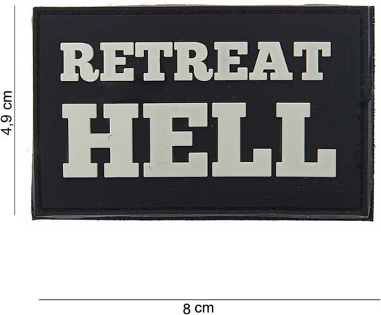 101 Inc Embleem 3D Pvc Retreat Hell 10058 | bol.com