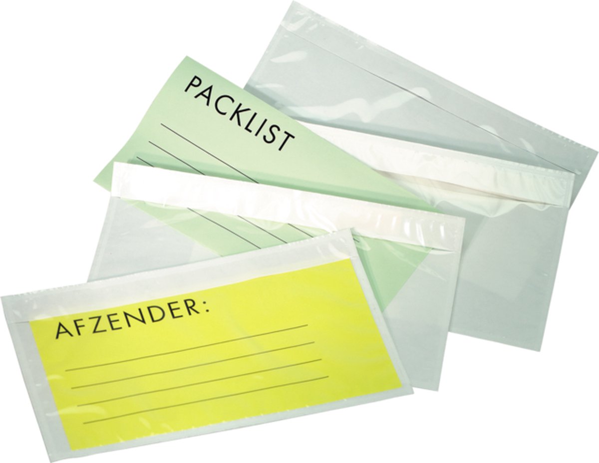 Envelop | Paklijstenvelop | 225x122x transparant | 1000 stuks | bol.com