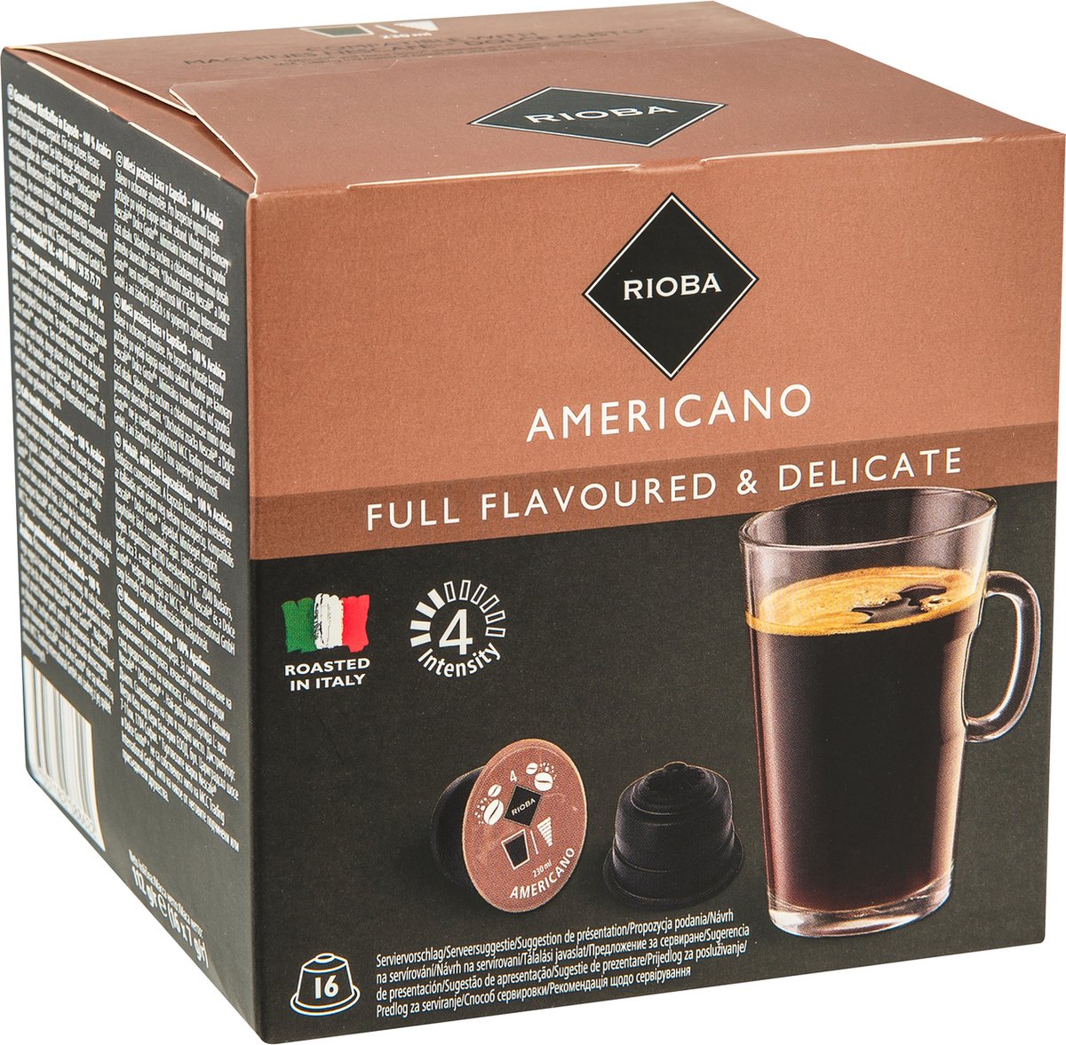 Rioba Dolce Gusto - Americano - 16 Cups - 16 Kopjes - 1 Doos | bol