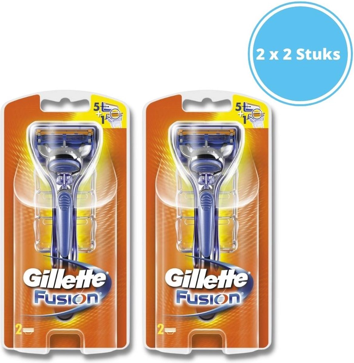 Gillette Fusion Apparaat + 2 scheermesjes - 2 stuks | bol.com
