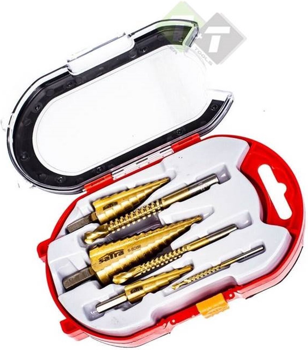 Stappenboor en freesboor set - 6 delig - Boren set - SATRA | bol.com