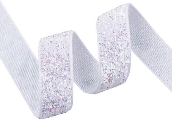 Fluweel lint 10mm (1cm) | Fluweel Band | Velvet Lint | Glitter Wit ...
