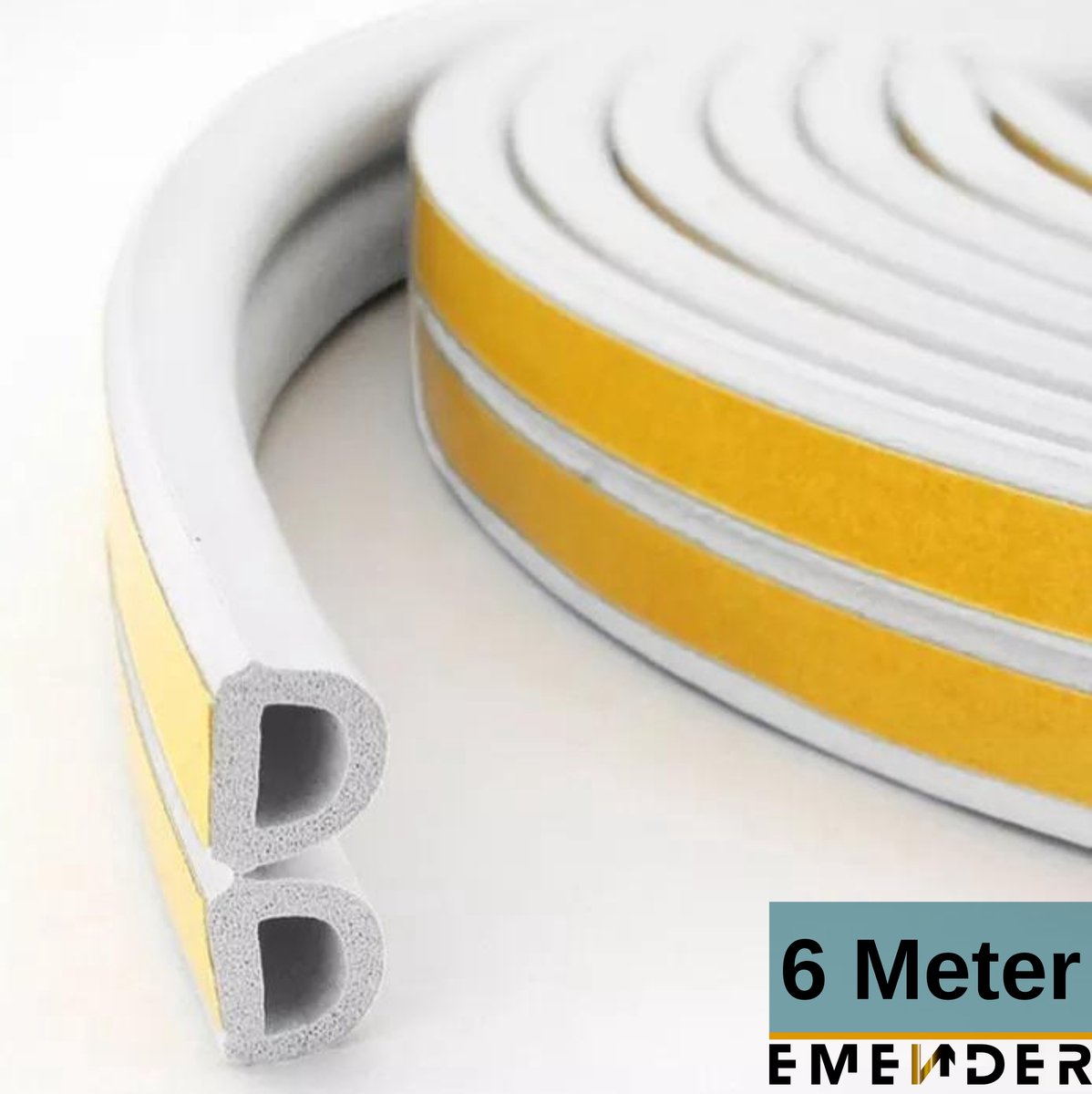 Emender® Tochtstrip 6 meter - Zelfklevend - Energiebesparing - Voor ...
