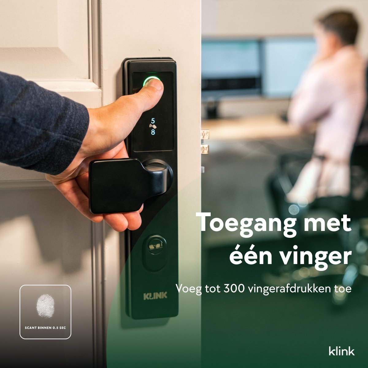Klink Smart One - Slim Deurslot - Deurklink dat te openen is met code ...