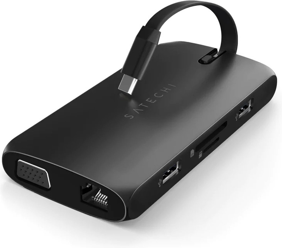 Satechi USB-C On-the-Go Multiport Adapter - Black | bol.com