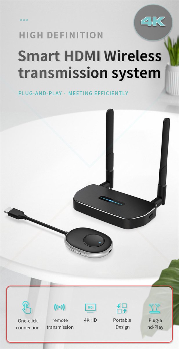 hdmi kabel splitter extender 4K - hdmi draadloos draadloze hdmi dongle - VGA NAAR HDMI | bol.com