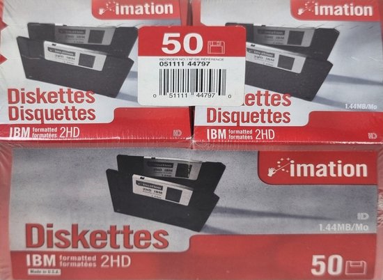 50 Pack Imation 3,5 inch diskettes 1,44mb HD | bol.com