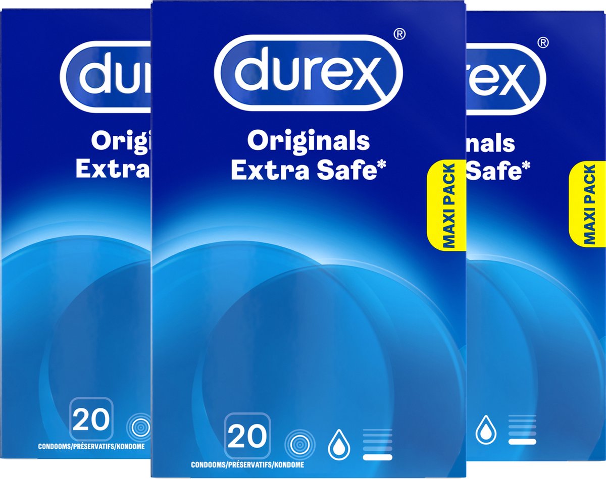 Durex Condooms Extra Safe 3 x 20 stuks Voordeelverpakking | bol.com