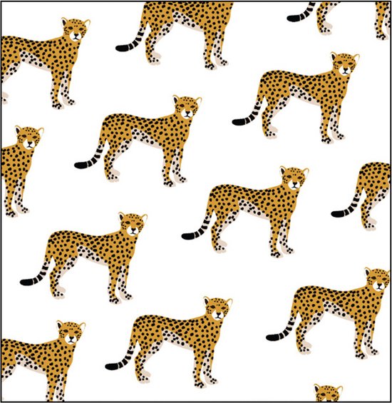 J-Line Luipaard servetten - papier - naturel - small - 20 per pak - 9 ...