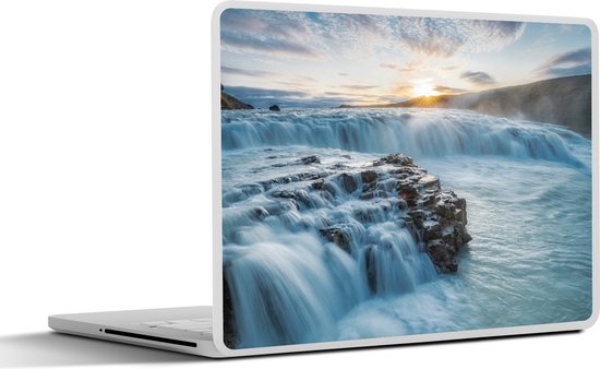 Laptop sticker - 11.6 inch - Waterval - Water - Stenen - Zon - Natuur ...
