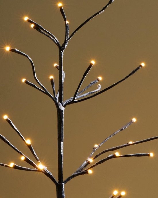 Sirius Isaac Kerstboom - H 210 cm - D 60 cm - bruin/sneeuweffect - 348 ...