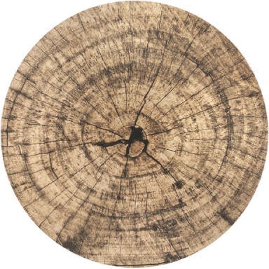 Placemats rond - houten uitstraling - Decoratieve onderleggers Hout ...