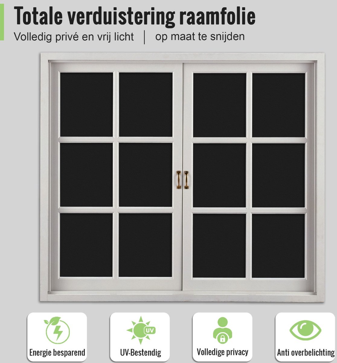 HCH Raamfolie - zwart - anti inkijk - isolerend - verduisterend - 40cm ...