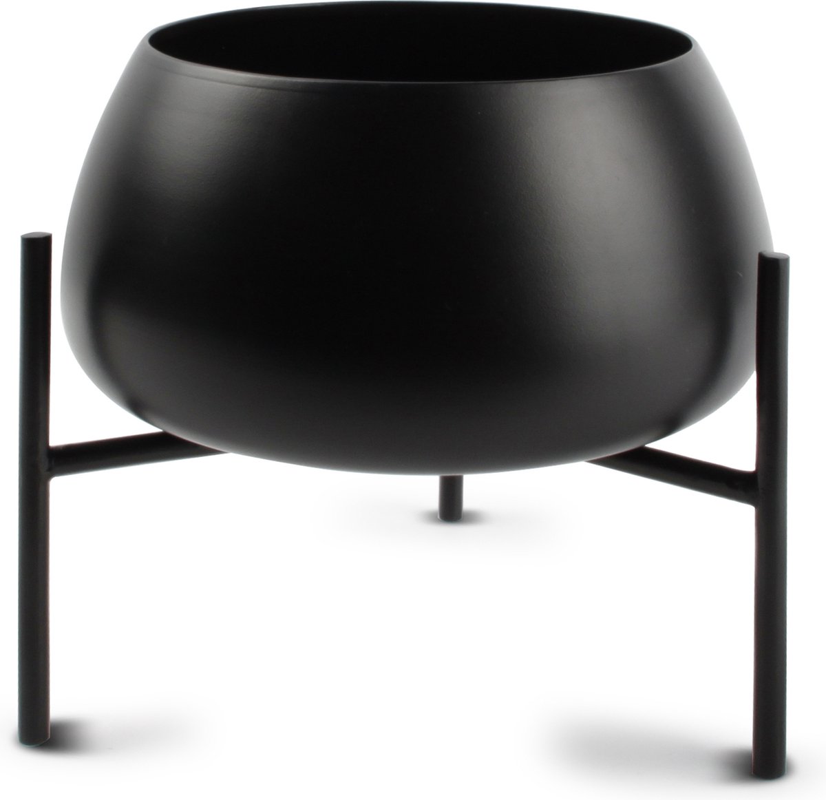 S|P Collection - Sierpot op staander rond mat zwart - Patio - set/2 ...