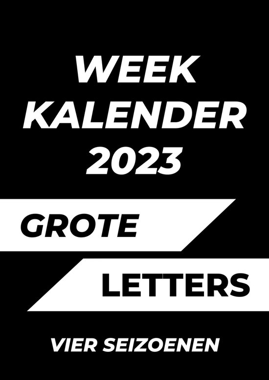 GROTE LETTERS - Weekkalender 2023 - Wandkalender - Ophangbaar - A4 ...