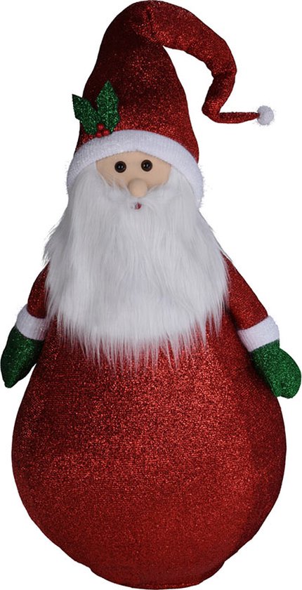 Happy Kerst Santa XXL - 120cm - met LED lampjes - met timer - geschikt ...