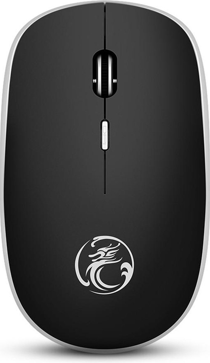 Zwarte Draadloze Stille Muis - USB Computer Muis Zwart Black - Voor ...