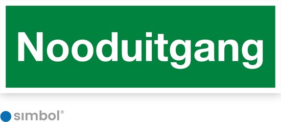 Simbol® - Sticker Nooduitgang - Formaat 10 x 30 cm. | bol