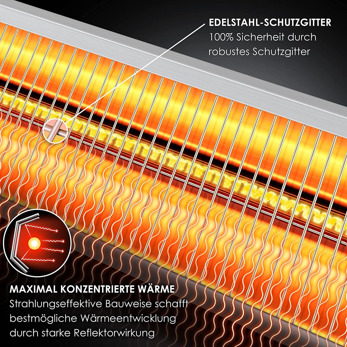 Infrarood Kachel - 2000 Watt - Infrarood Verwarming - Timer ...