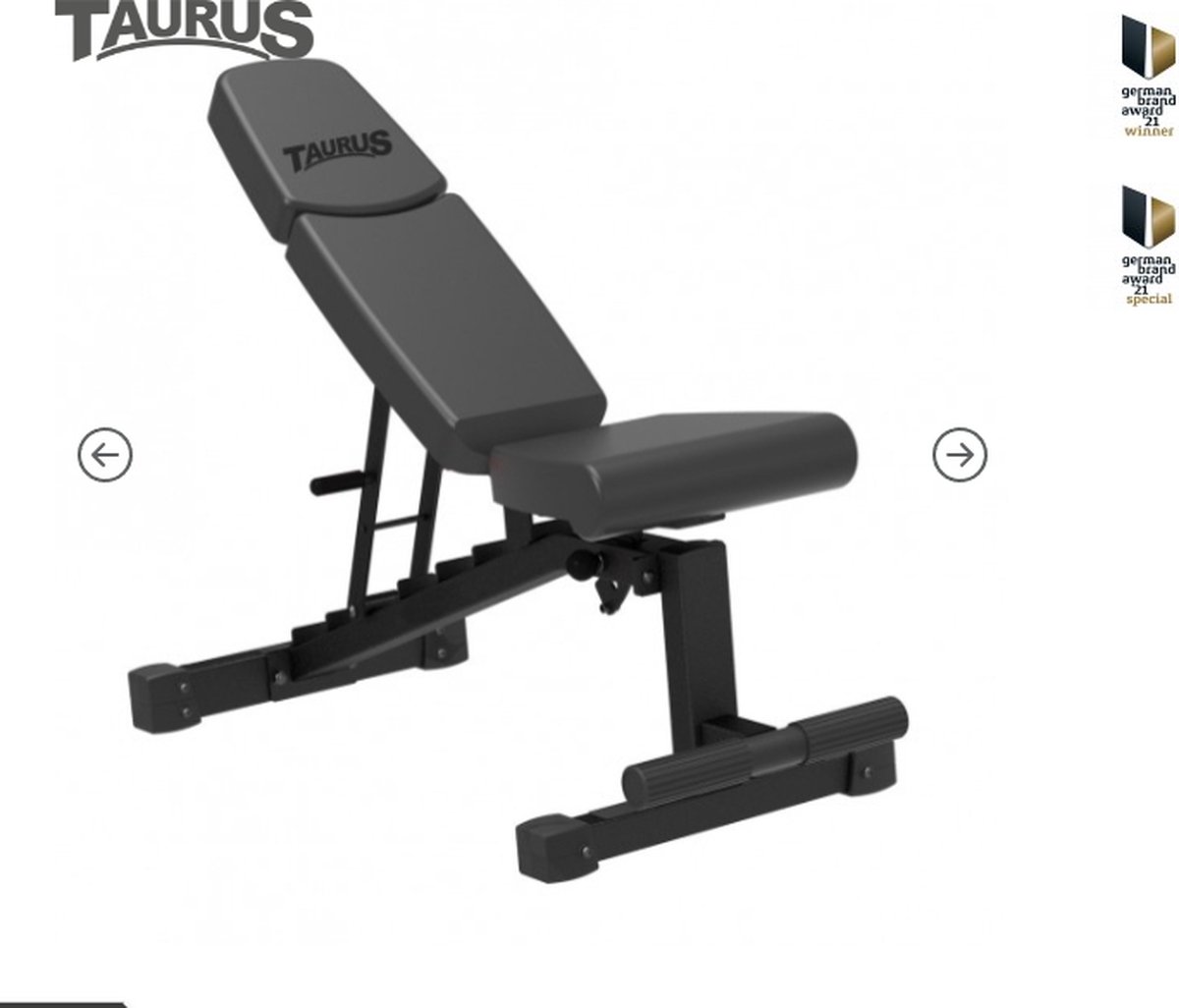 Taurus Halterbank B930 - tot 400kg belastbaar - Haltertraining ...