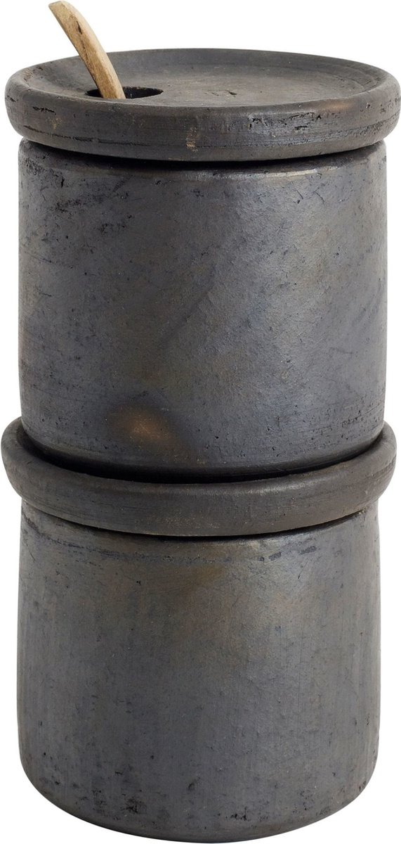 Muubs Hazel set / 2 pots avec couvercle avec cuillère en terre cuite ...