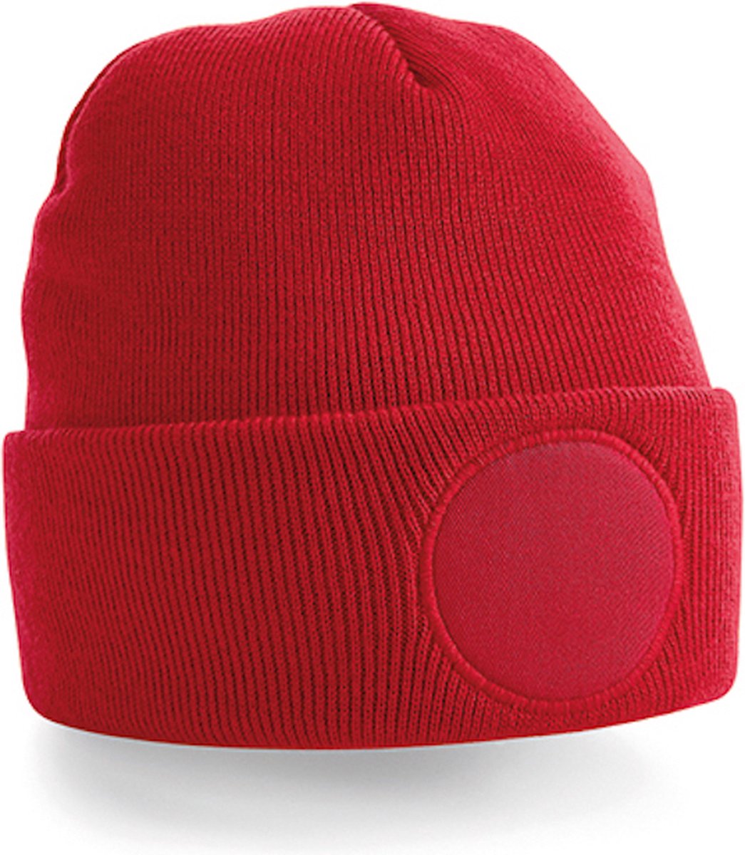 Beechfield 'Circular Patch Beanie' Rood | bol
