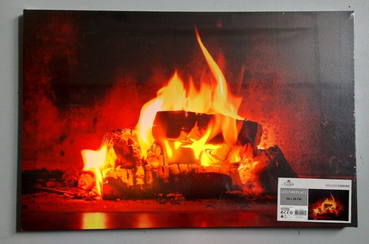 Canvas Met LED Verlichting Haardvuur Bol canvas-met-led-verlichting-haardvuur-bol