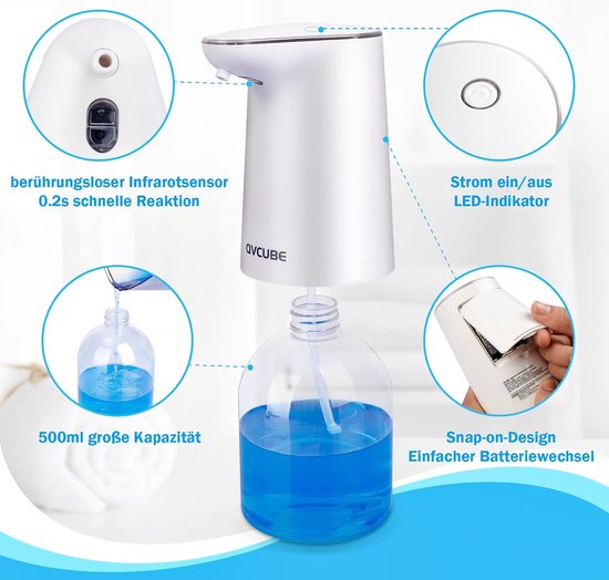 Automatische Zeepdispenser – Elektrische Zeepdispenser - No Touch Zeep ...